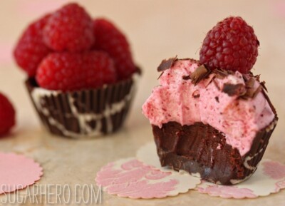 Raspberry Mousse Chocolate Cups - SugarHero