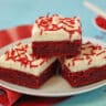 Red Velvet Bars With Homemade Sprinkles - SugarHero