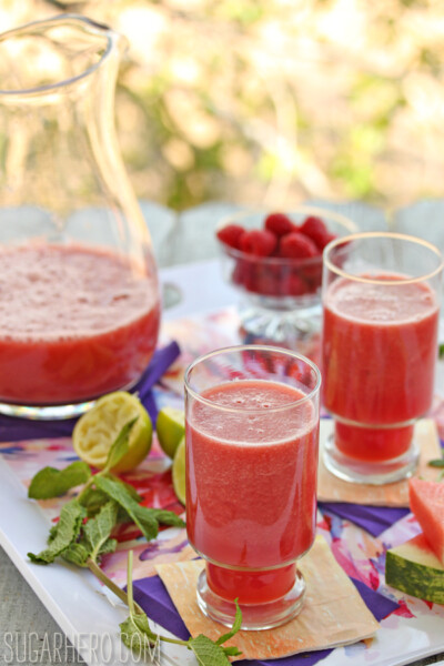 Watermelon-Raspberry Juice - SugarHero