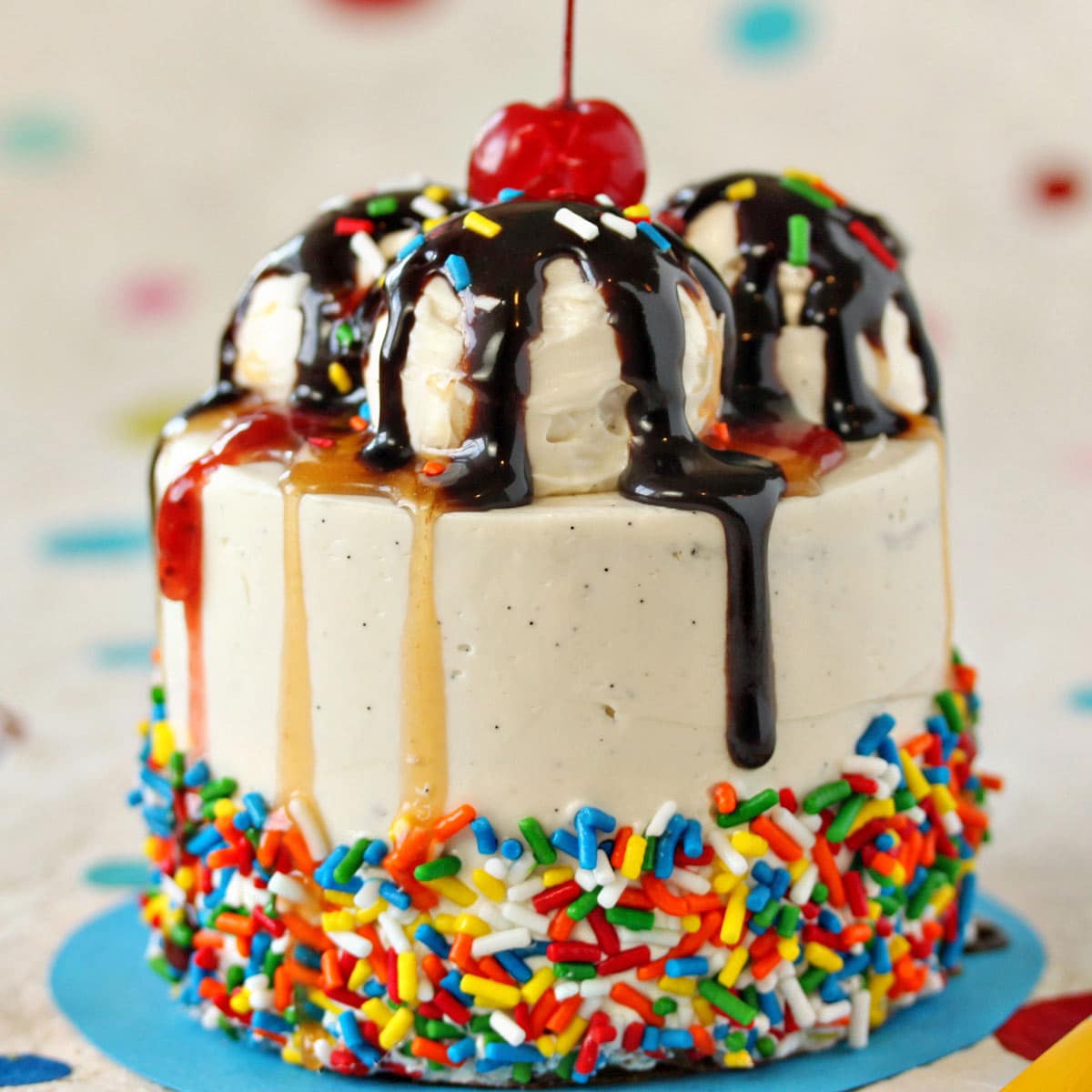 Banana Split Birthday Cake