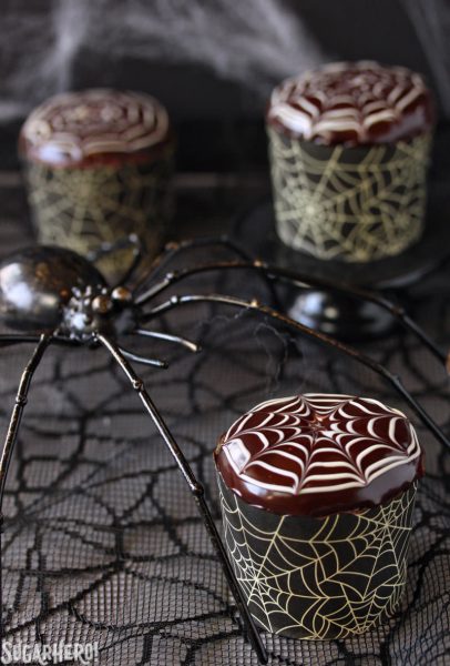 Spiderweb Cupcakes and Chocolate Spiders - SugarHero