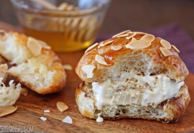 Croissant Salted Honey Ice Cream Sandwiches - SugarHero
