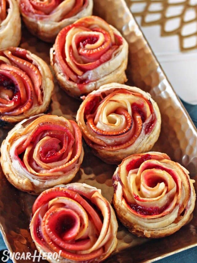 Puff Pastry Apple Roses (easy appetizer idea!) - SugarHero