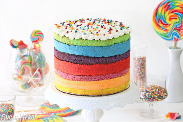 Rainbow Mousse Cake - SugarHero