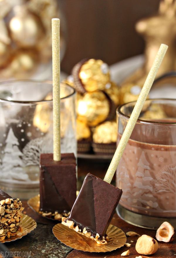 Hazelnut Hot Chocolate On A Stick - SugarHero