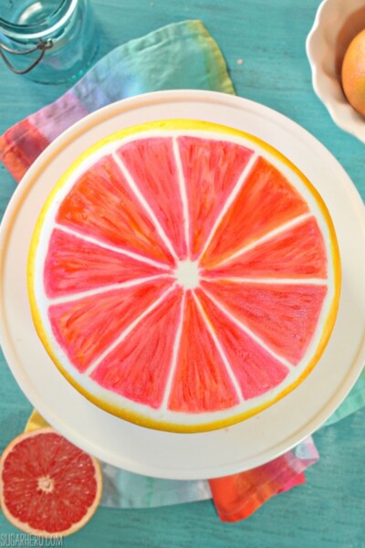 Grapefruit Layer Cake with Grapefruit Curd - SugarHero