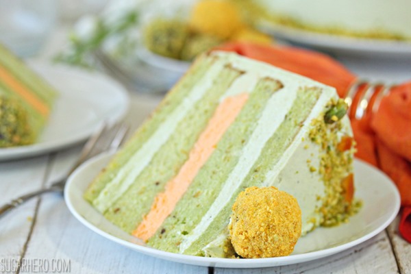 Pistachio Orange Cake with Pistachio Buttercream - SugarHero