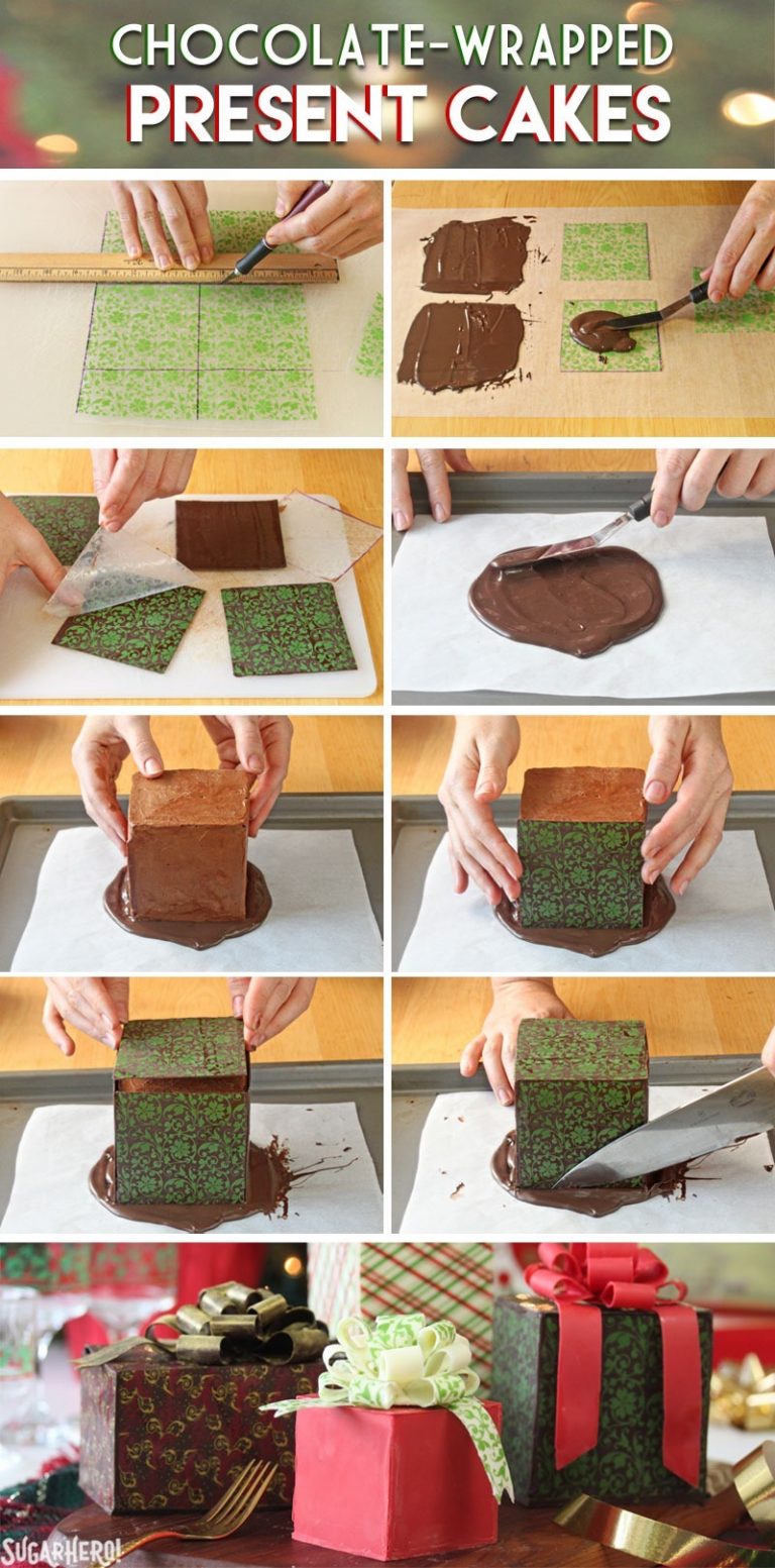 Chocolate-Wrapped Present Cakes - SugarHero
