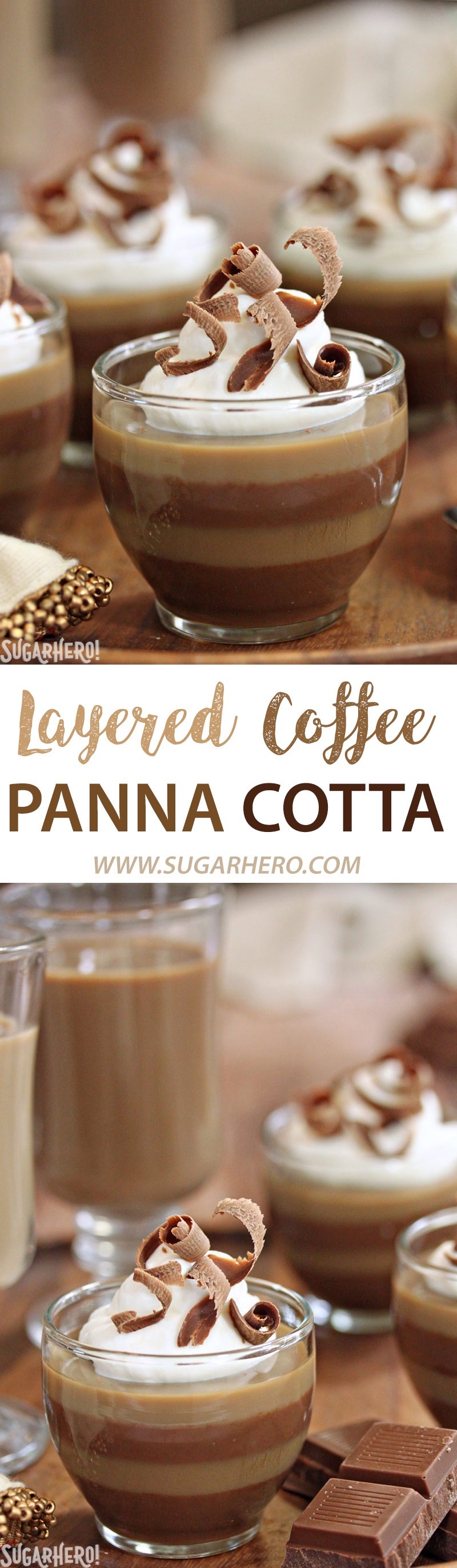 Layered Coffee Panna Cotta - SugarHero