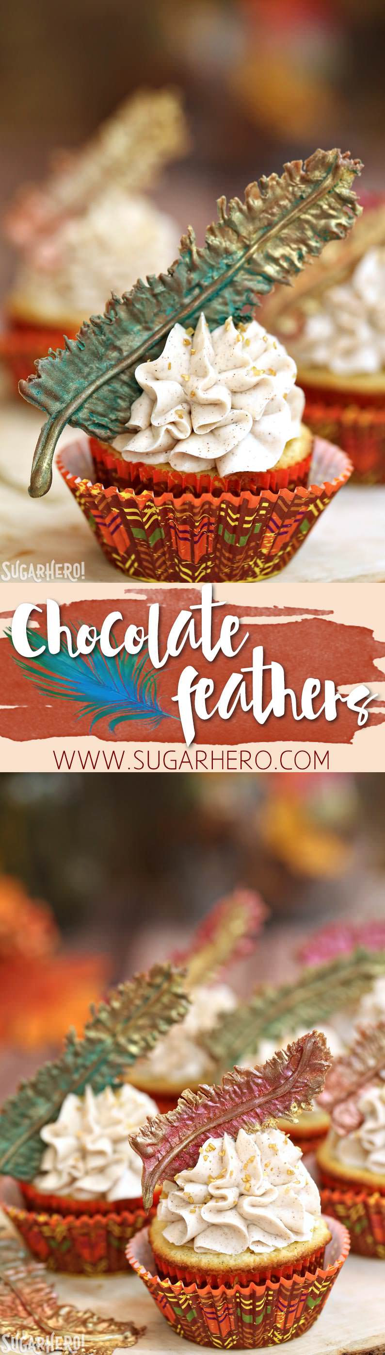 Chocolate Feathers and Thanksgiving Cupcakes - SugarHero