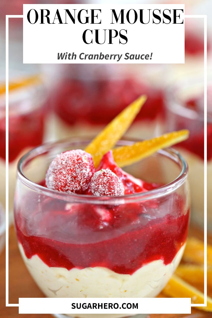Orange Mousse with Cranberry Sauce - SugarHero