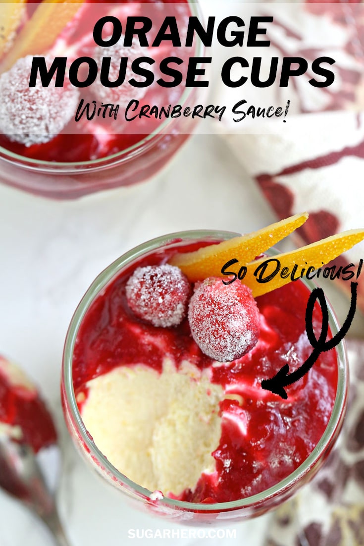 Orange Mousse with Cranberry Sauce - SugarHero