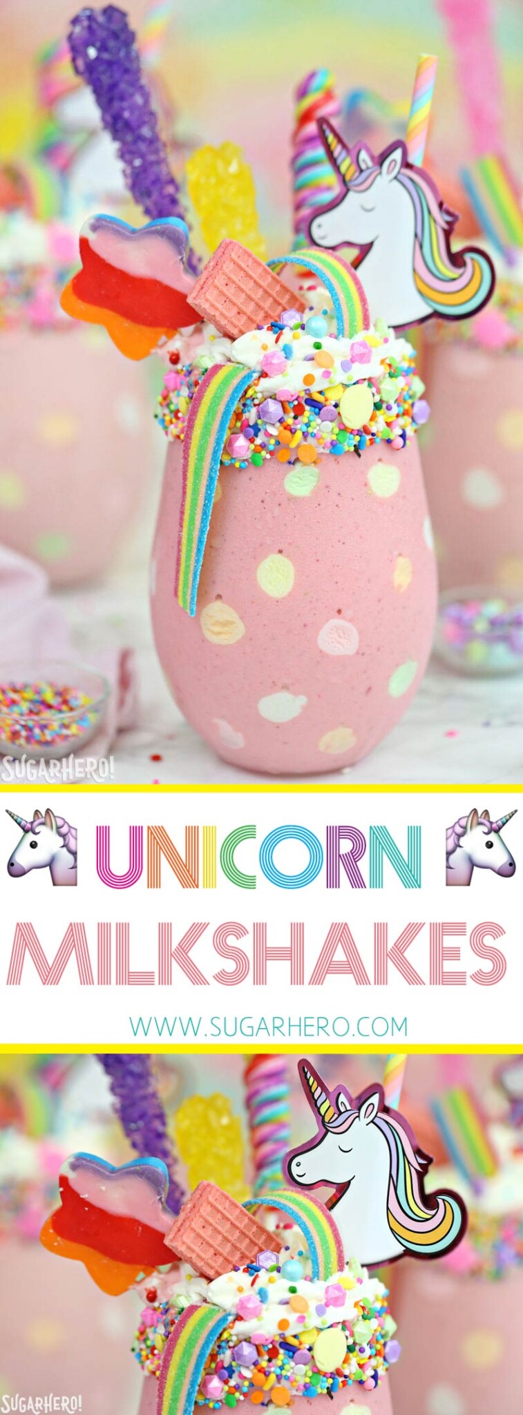 Unicorn Milkshakes - SugarHero