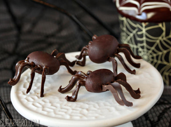Spiderweb Cupcakes and Chocolate Spiders - SugarHero