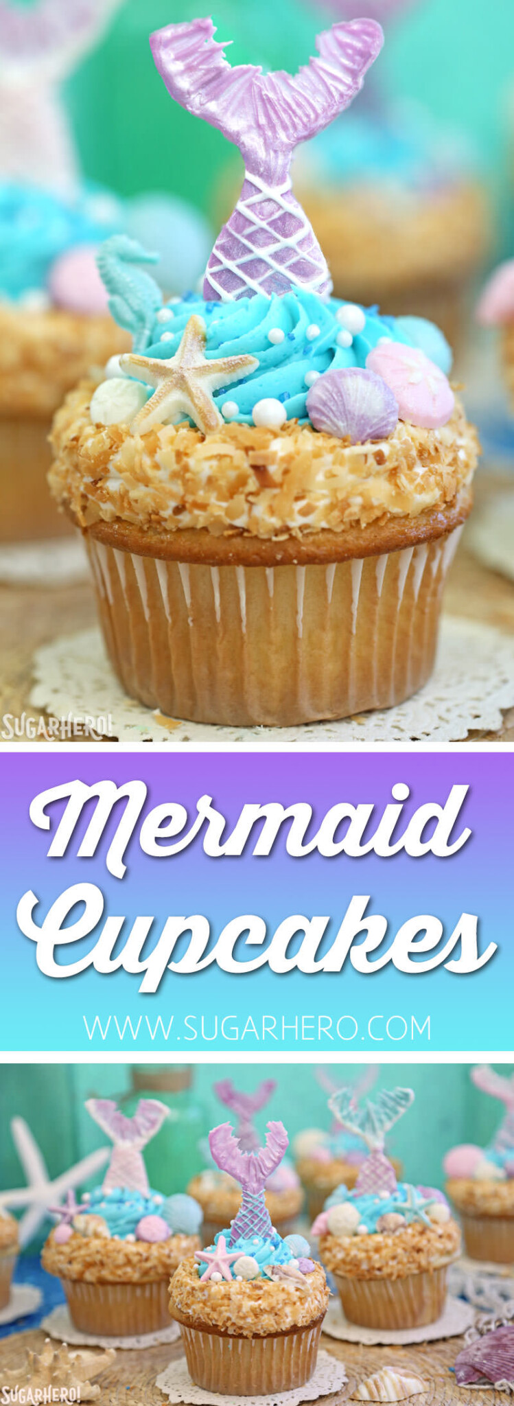Mermaid Cupcakes - SugarHero
