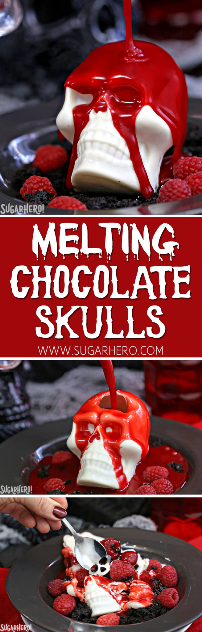 Melting Chocolate Skulls - SugarHero
