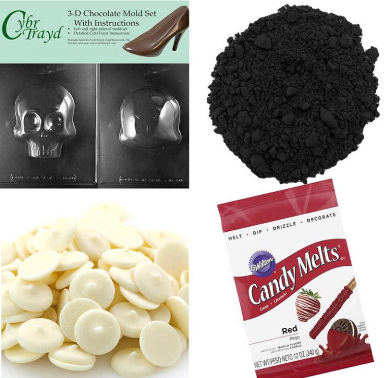 Melting Chocolate Skulls - SugarHero