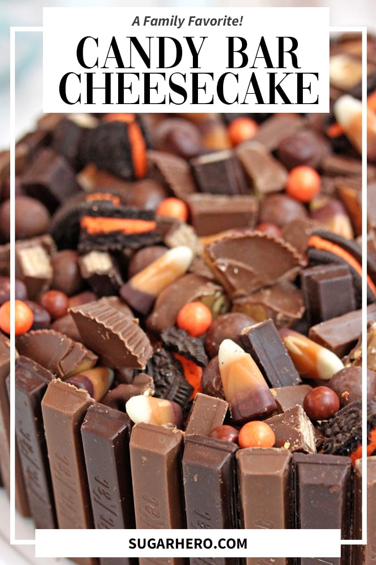 Candy Bar Cheesecake - SugarHero