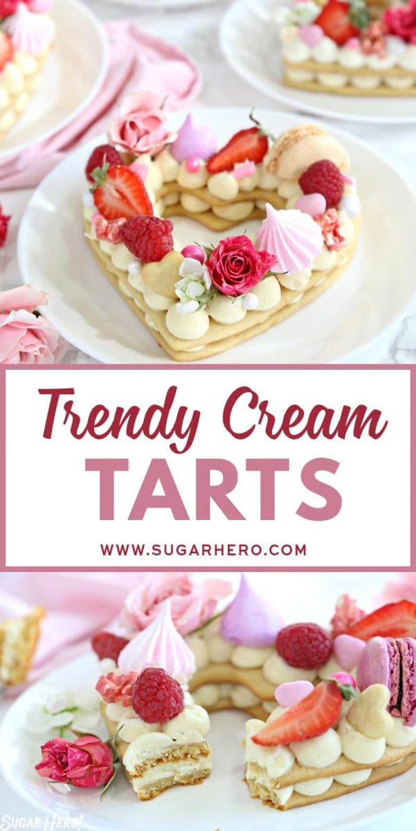Trendy Cream Tarts - SugarHero