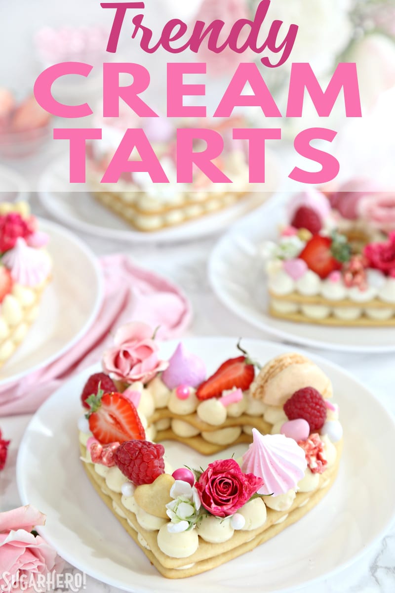 Cream Tarts with White Chocolate Frosting - SugarHero