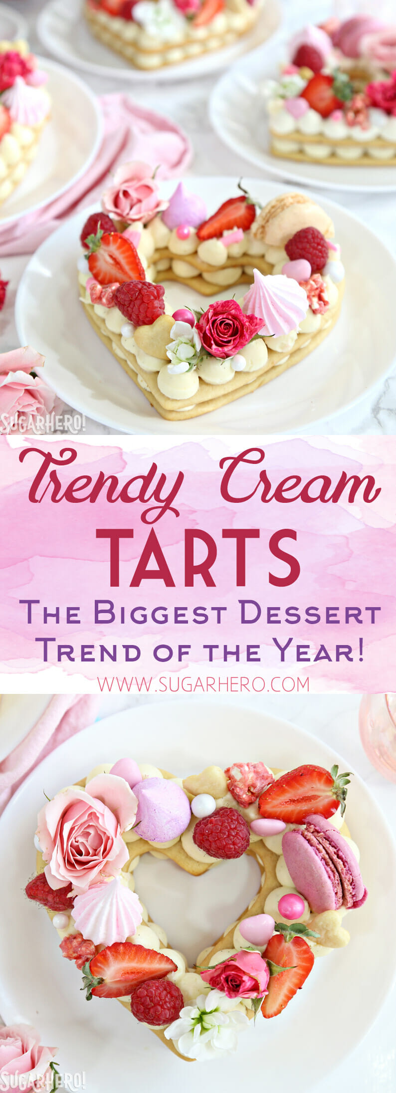 Trendy Cream Tarts - SugarHero