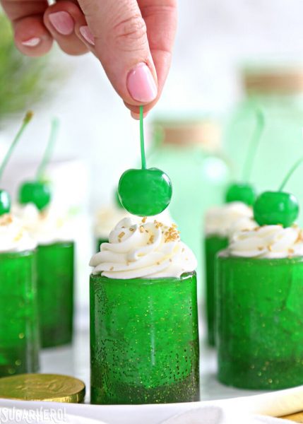 Shamrock Shake Shots - SugarHero