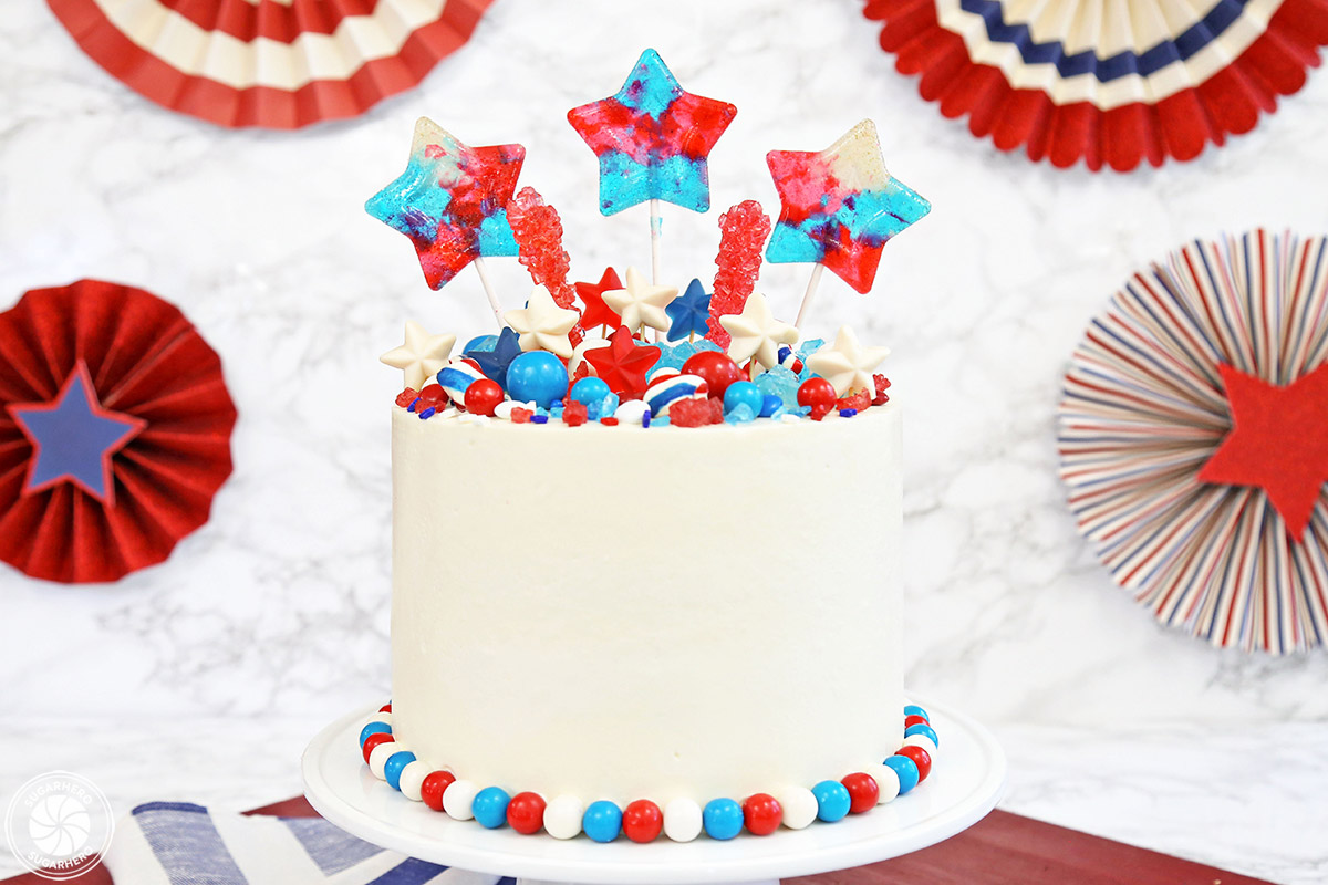 Fourth of July Layer Cake - SugarHero