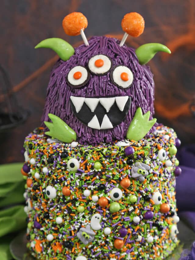 Cute Halloween Monster Cake - SugarHero