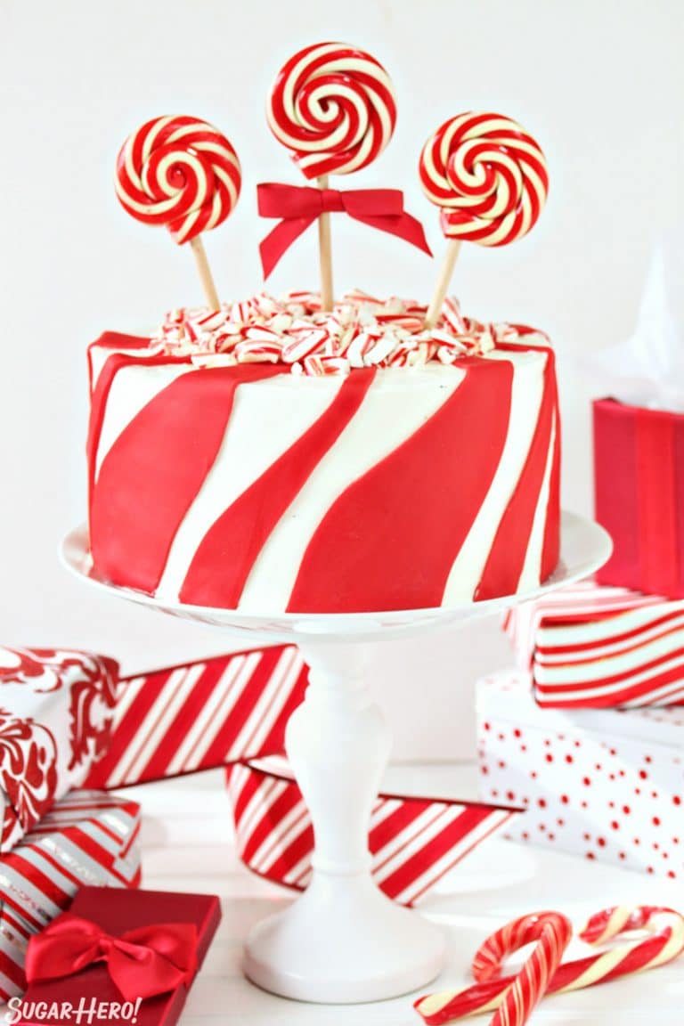 Candy Cane Cake - SugarHero