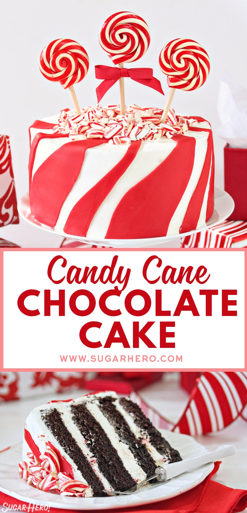 Candy Cane Cake - SugarHero