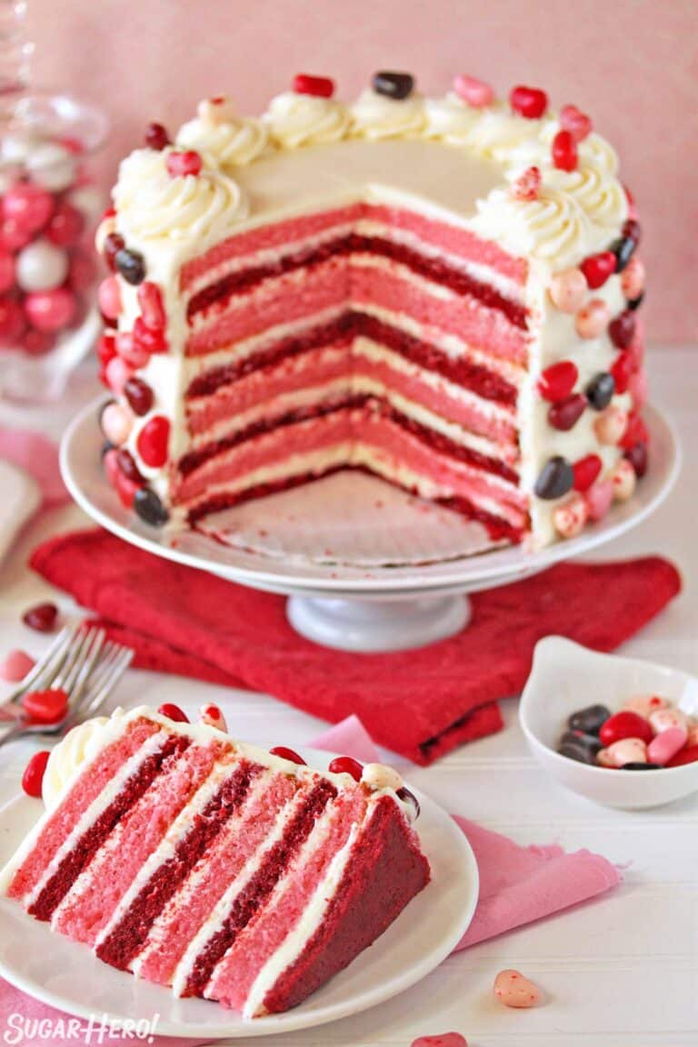 Pink and Red Velvet Cake - SugarHero