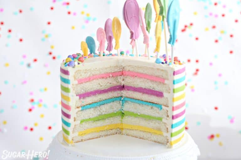 Striped Buttercream Balloon Cake - SugarHero