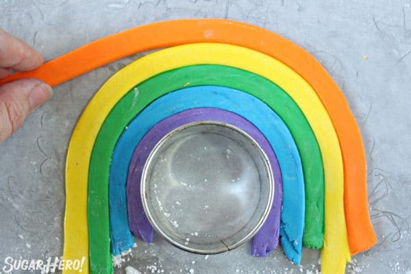How to Make A Fondant Rainbow Cake Topper - SugarHero