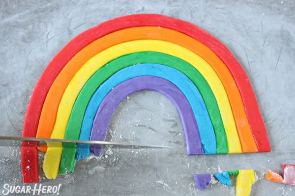 How to Make A Fondant Rainbow Cake Topper - SugarHero