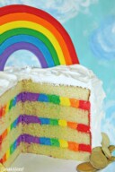 Rainbow Cake with Rainbow Frosting - SugarHero