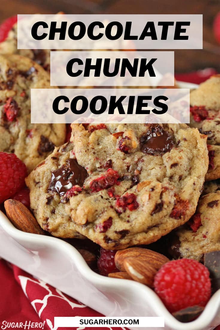 Raspberry Almond Chocolate Chunk Cookies - SugarHero