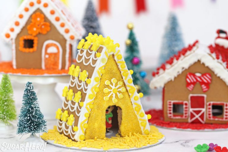Rainbow Gingerbread House Village + Decorating Ideas - SugarHero