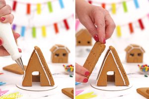 Rainbow Gingerbread House Village + Decorating Ideas - SugarHero