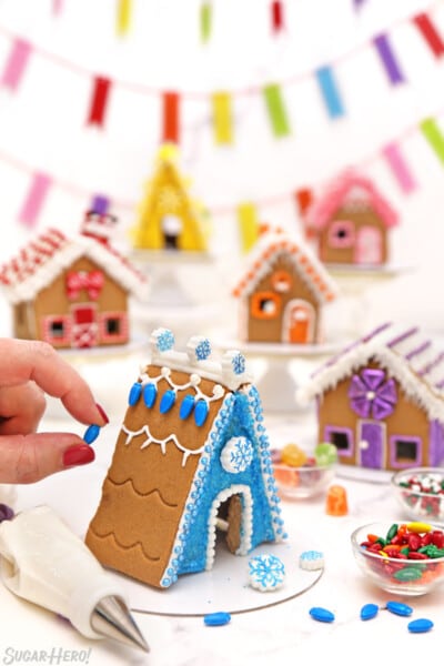 Rainbow Gingerbread House Village + Decorating Ideas - SugarHero