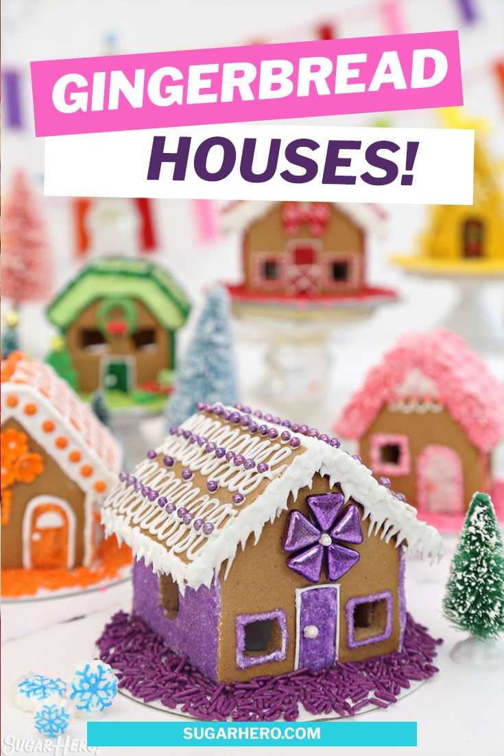 Rainbow Gingerbread House Village + Decorating Ideas - SugarHero