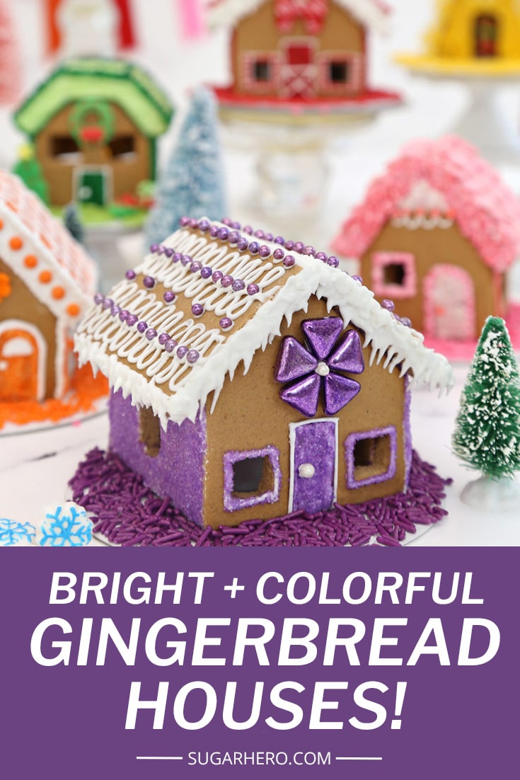 Rainbow Gingerbread House Village + Decorating Ideas - SugarHero