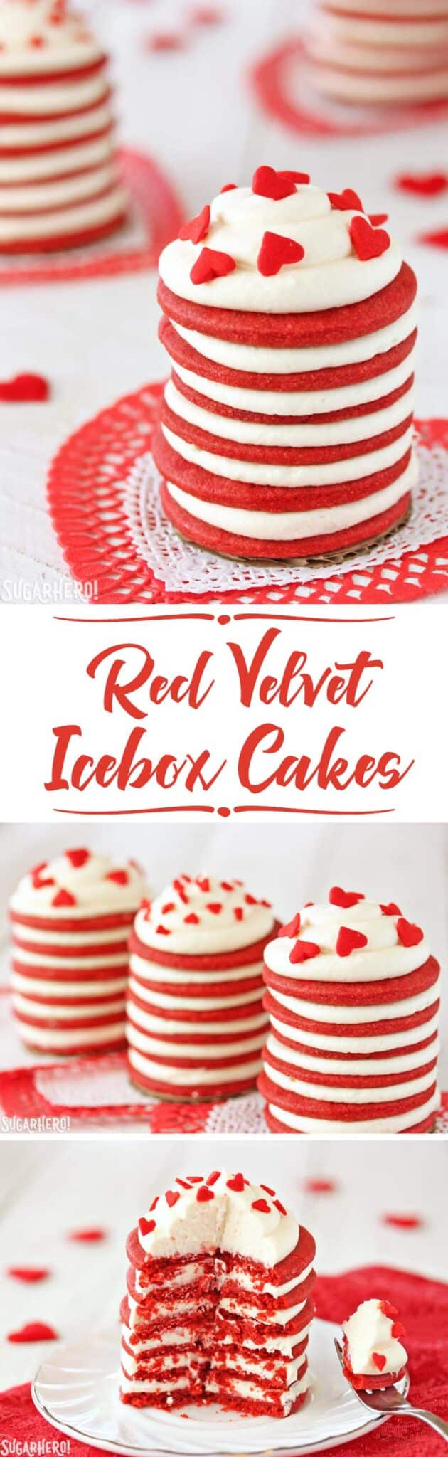 Red Velvet Icebox Cakes - SugarHero