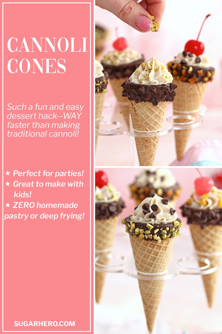 Cannoli Cones - SugarHero