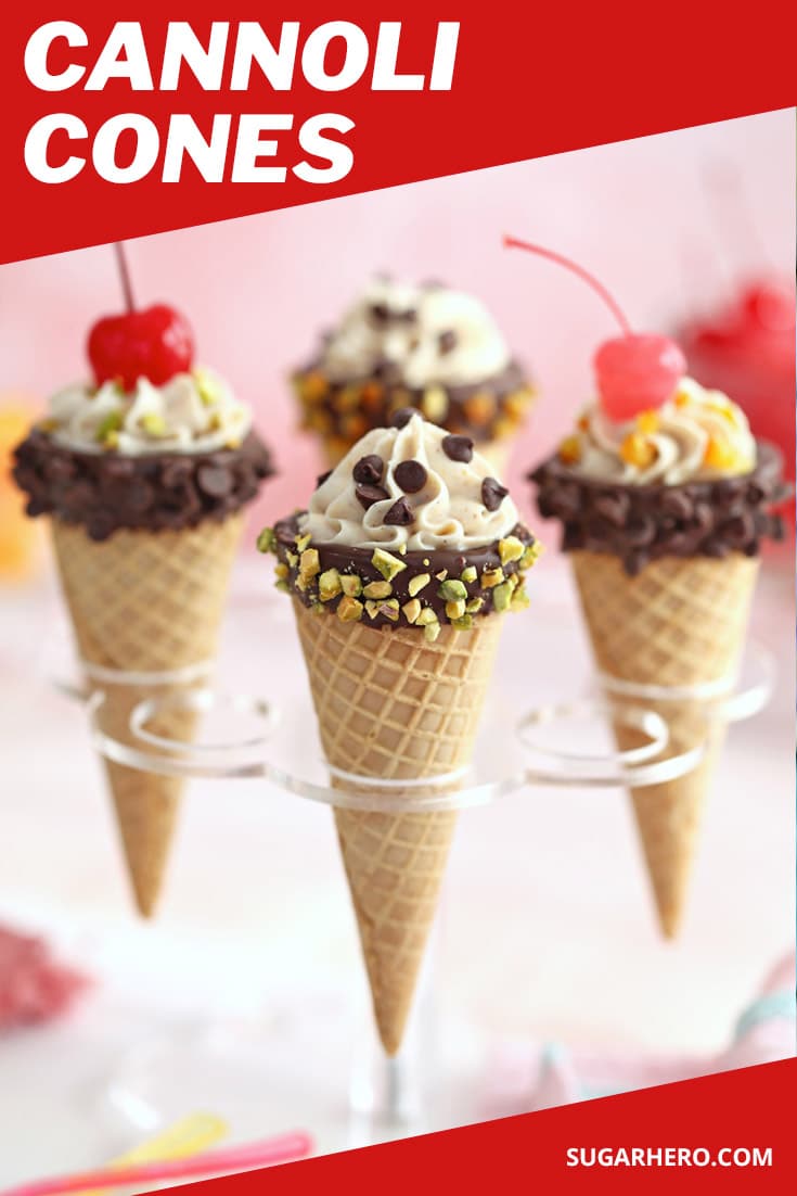 Cannoli Cones - SugarHero