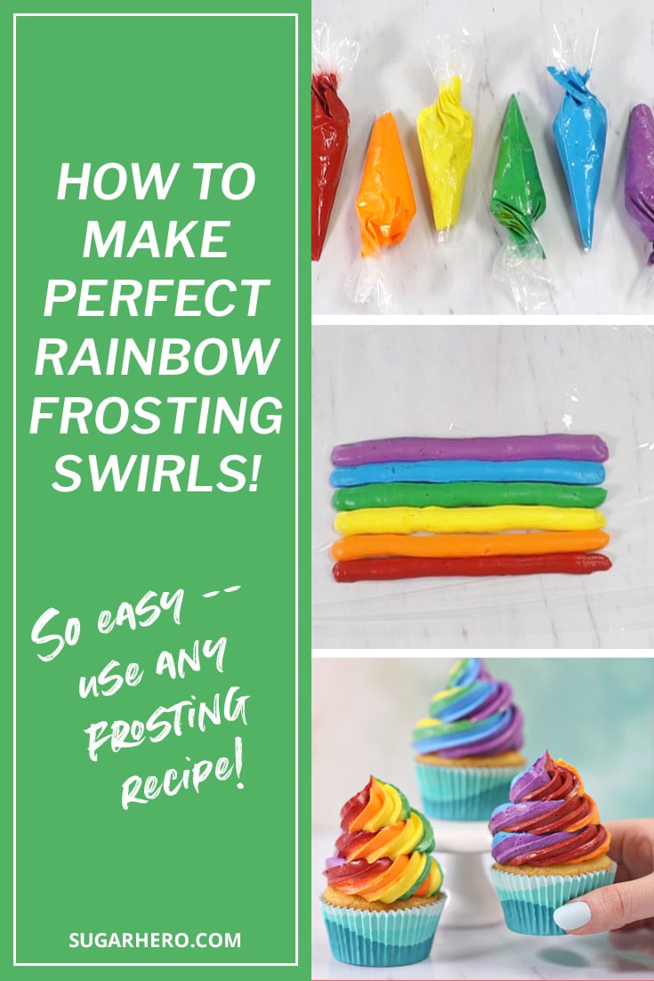 Rainbow Buttercream Frosting (Video & Tutorial!)- SugarHero