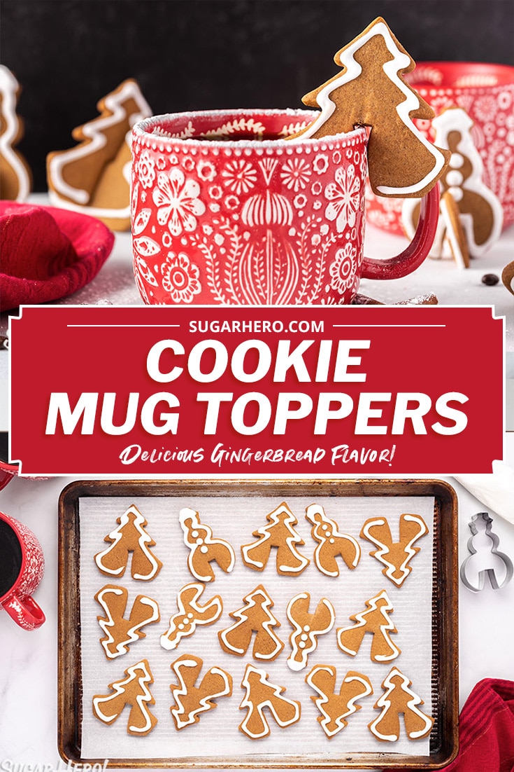 Gingerbread Cookie Mug Toppers - SugarHero