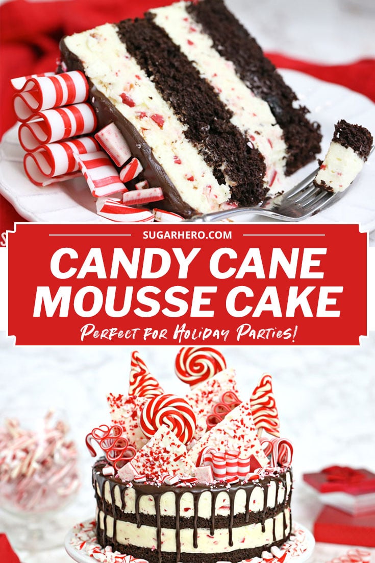 Candy Cane Mousse Cake - SugarHero