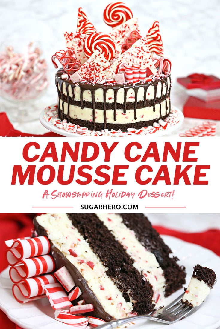 Candy Cane Mousse Cake - SugarHero