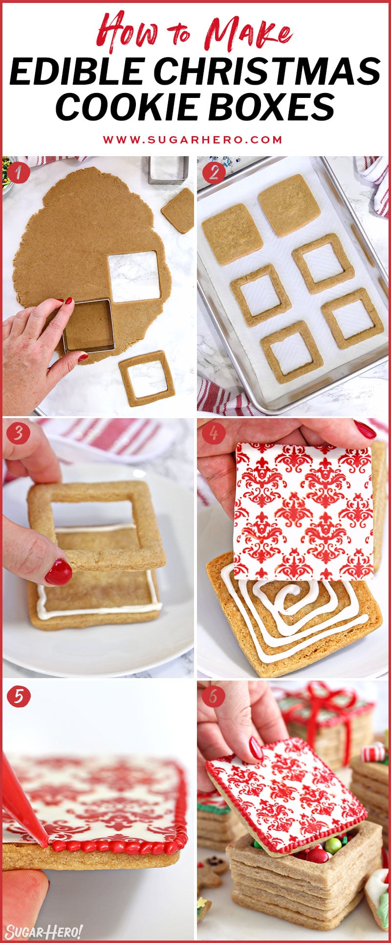 Edible Christmas Cookie Boxes (Recipe & Tutorial) - SugarHero