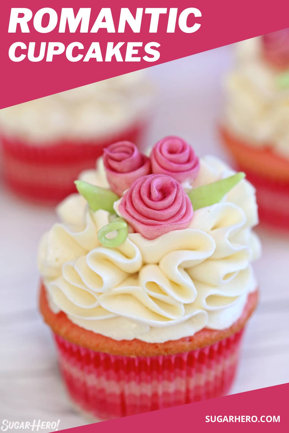 Fondant Rose Cupcakes - SugarHero